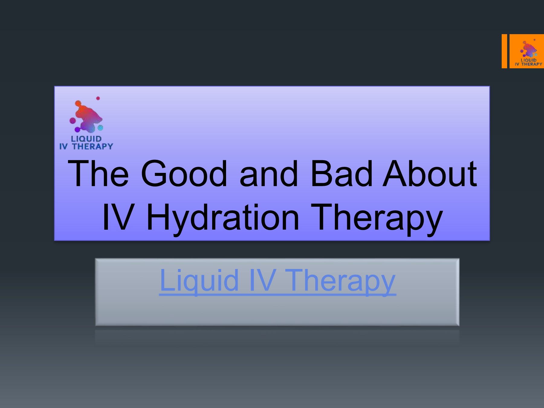 The Good and Bad About IV Hydration Therapy - liquid iv therapy - Page ...