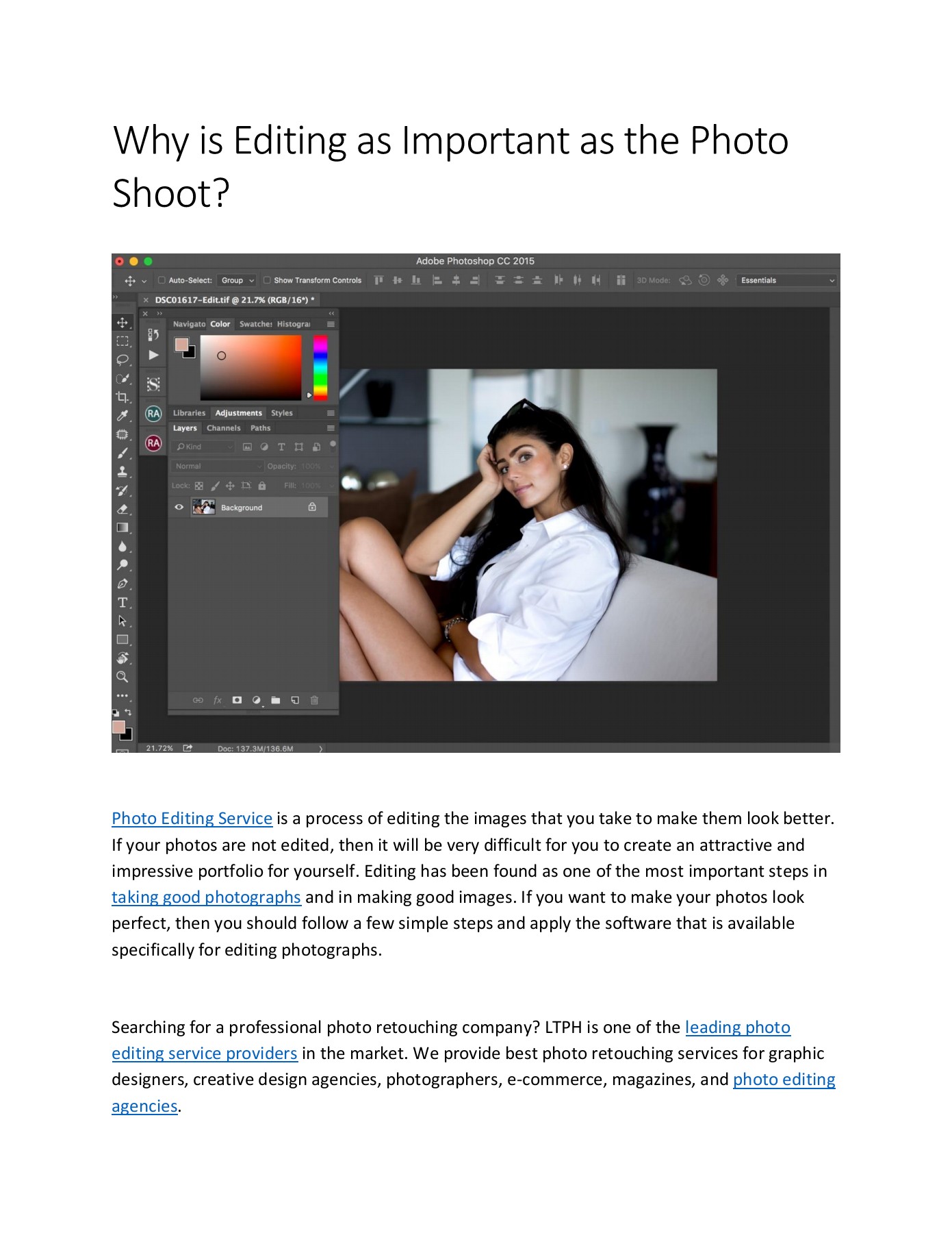 Learn How To Edit Photo in Photoshop & Why is Important Made Simple ...