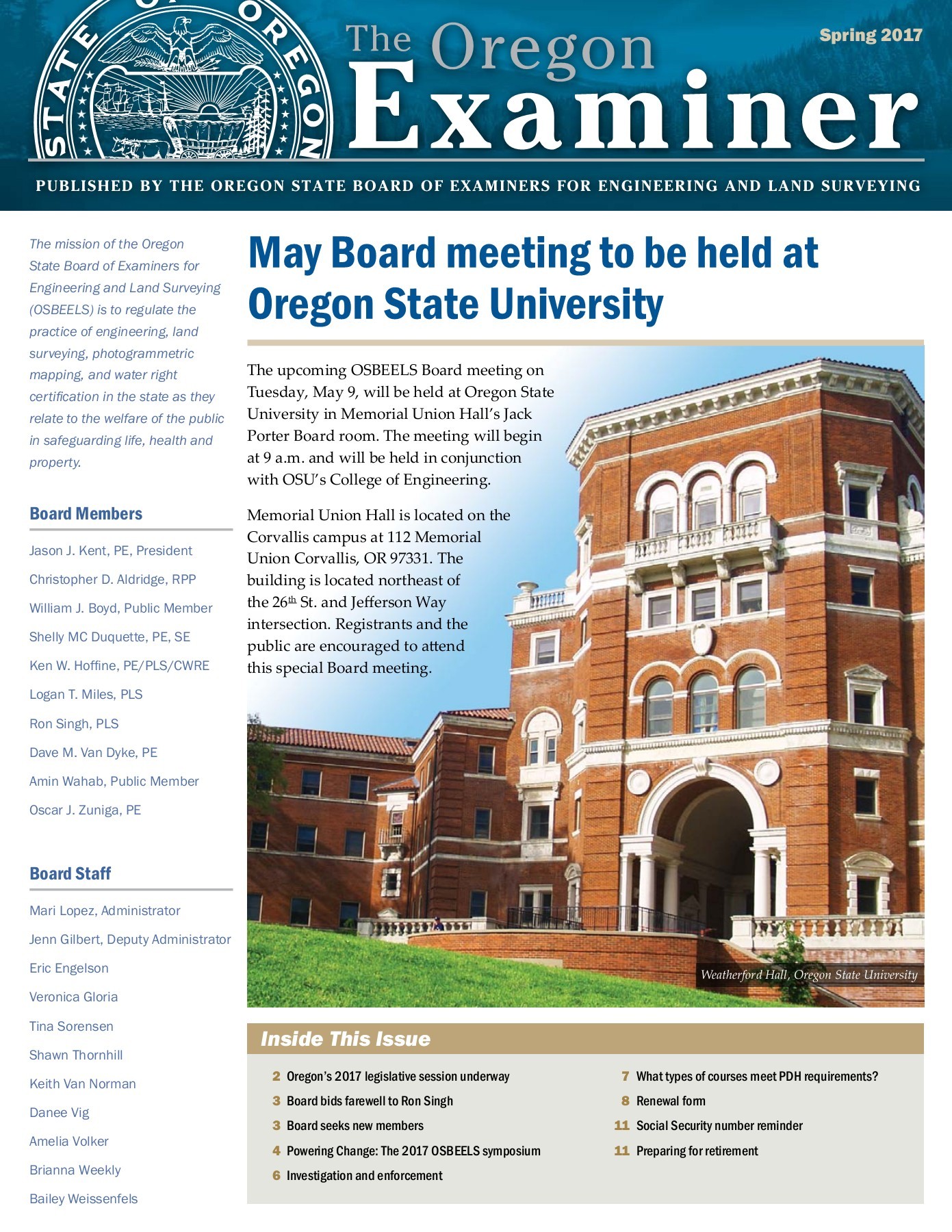 2017 Spring // OSBEELS: The Oregon Examiner - VanNormanK - Page 1 - 12 ...