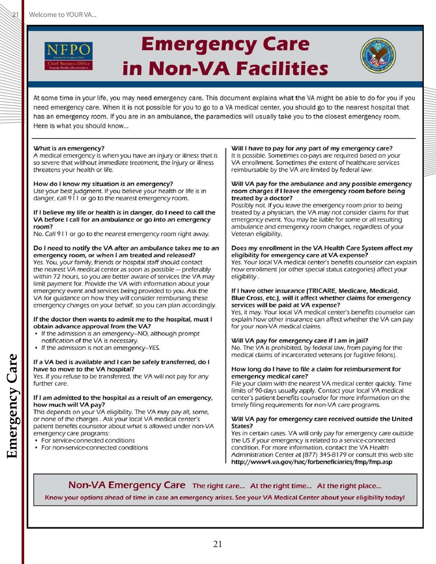 VA Medical Center Patient Handbook - cmedved07 - Page 21 | Flip PDF ...