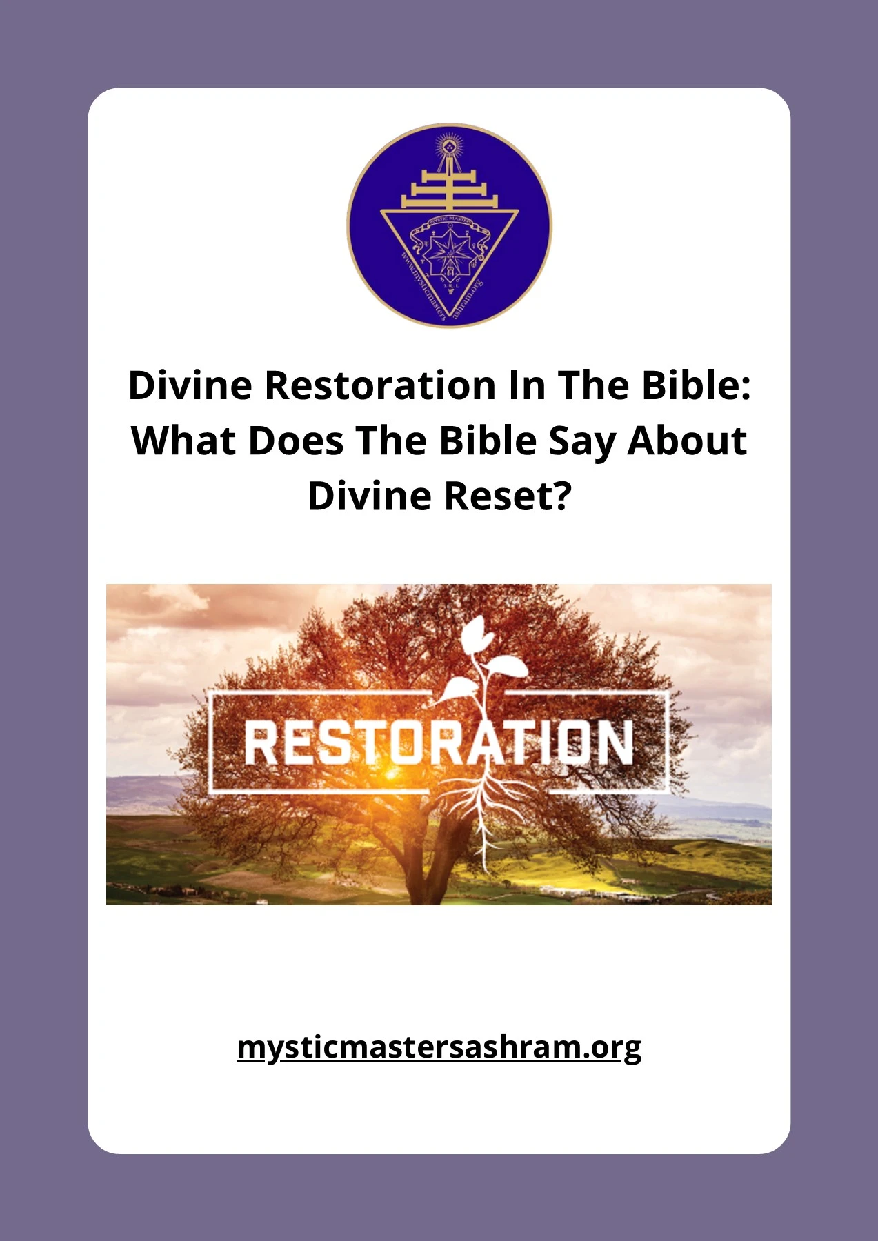Divine Restoration In The Bible What Does The Bible Say About Divine ...