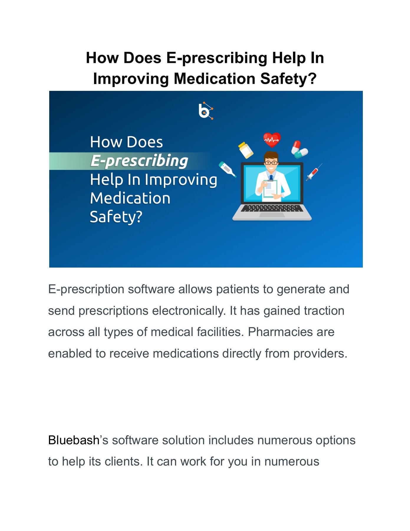 How Does E-prescribing Help In Improving Medication Safety_ - Bluebash ...
