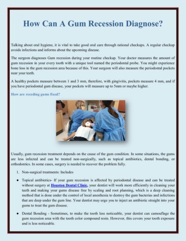 How Can A Gum Recession Diagnose?