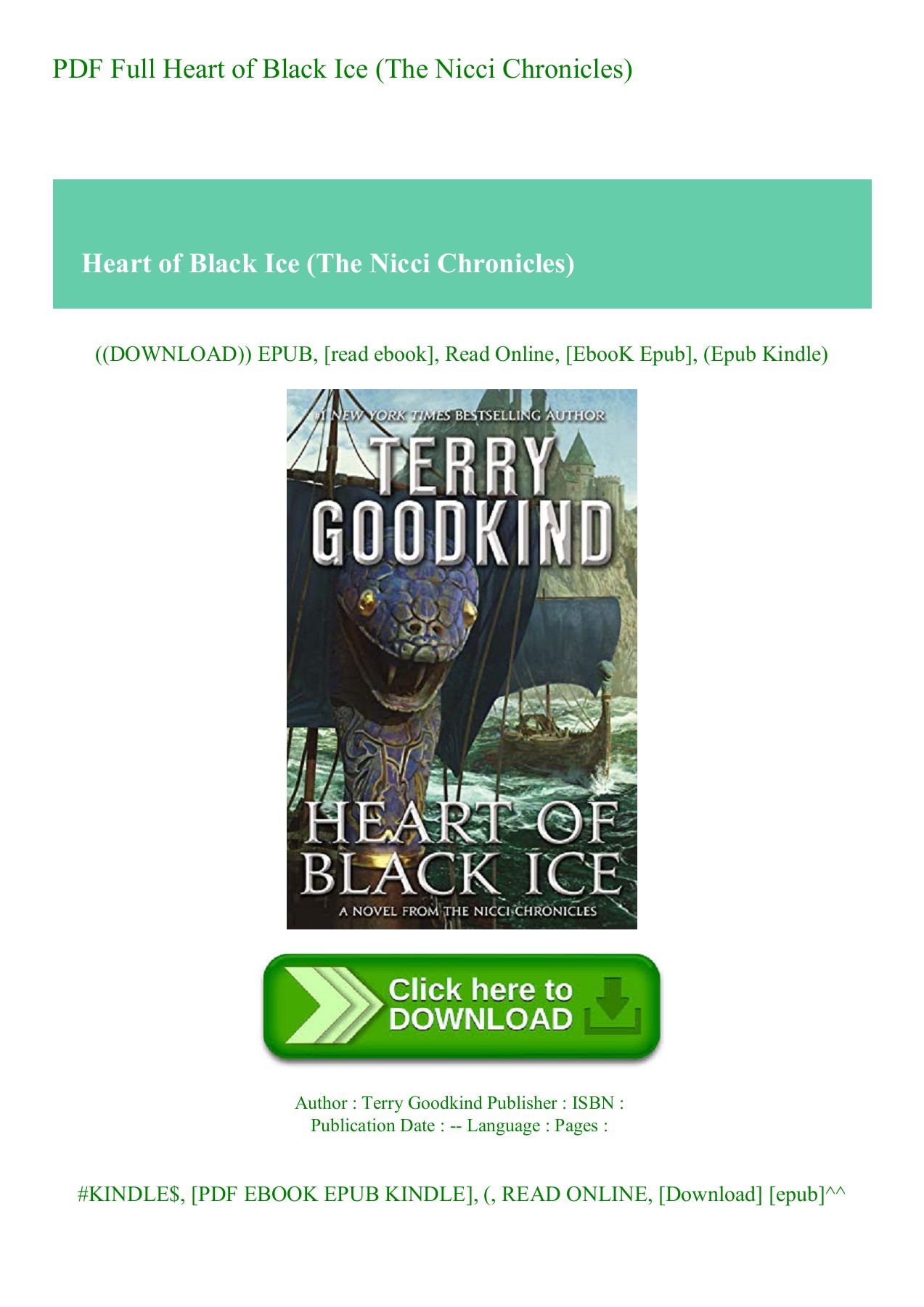 PDF Full Heart of Black Ice (The Nicci Chronicles) (DOWNLOAD E.B.O.O.K.^) - charityuhuds - Page ...