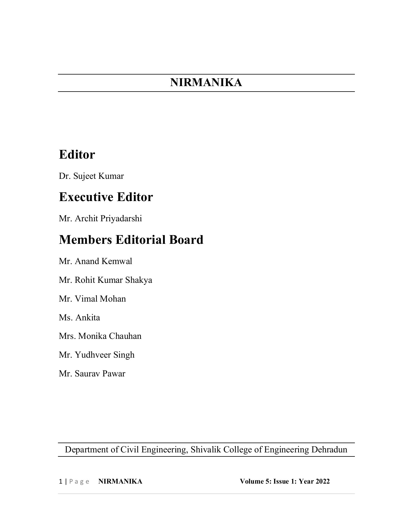 Nirmanika issue 1 - Dr. Sujeet Kumar - Page 2 | Flip PDF Online | PubHTML5