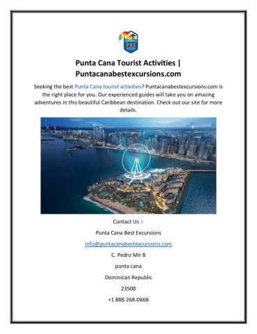 Punta Cana Tourist Activities Puntacanabestexcursions.com - Punta cana best Excursions - Page 1 ...