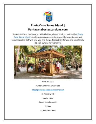 Punta Cana Saona Island Puntacanabestexcursions.com - Punta cana best Excursions - Page 1 - 1 ...