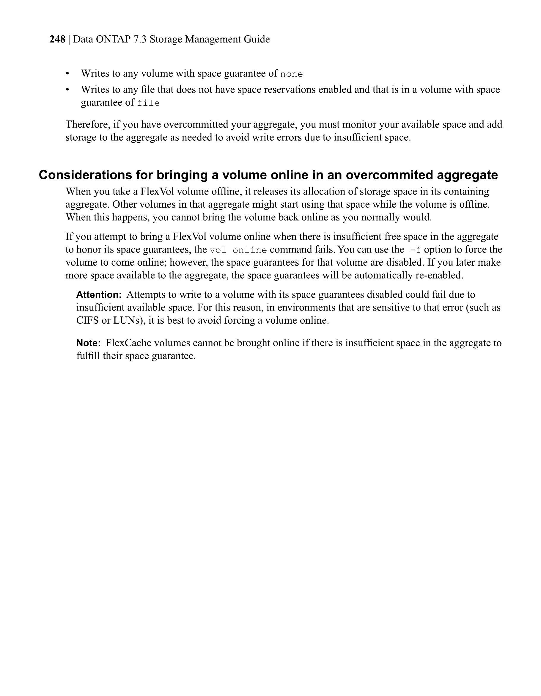 Data ONTAP 7.3 Storage Management Guide - pingliang2000 - Page 248 | Flip PDF Online | PubHTML5