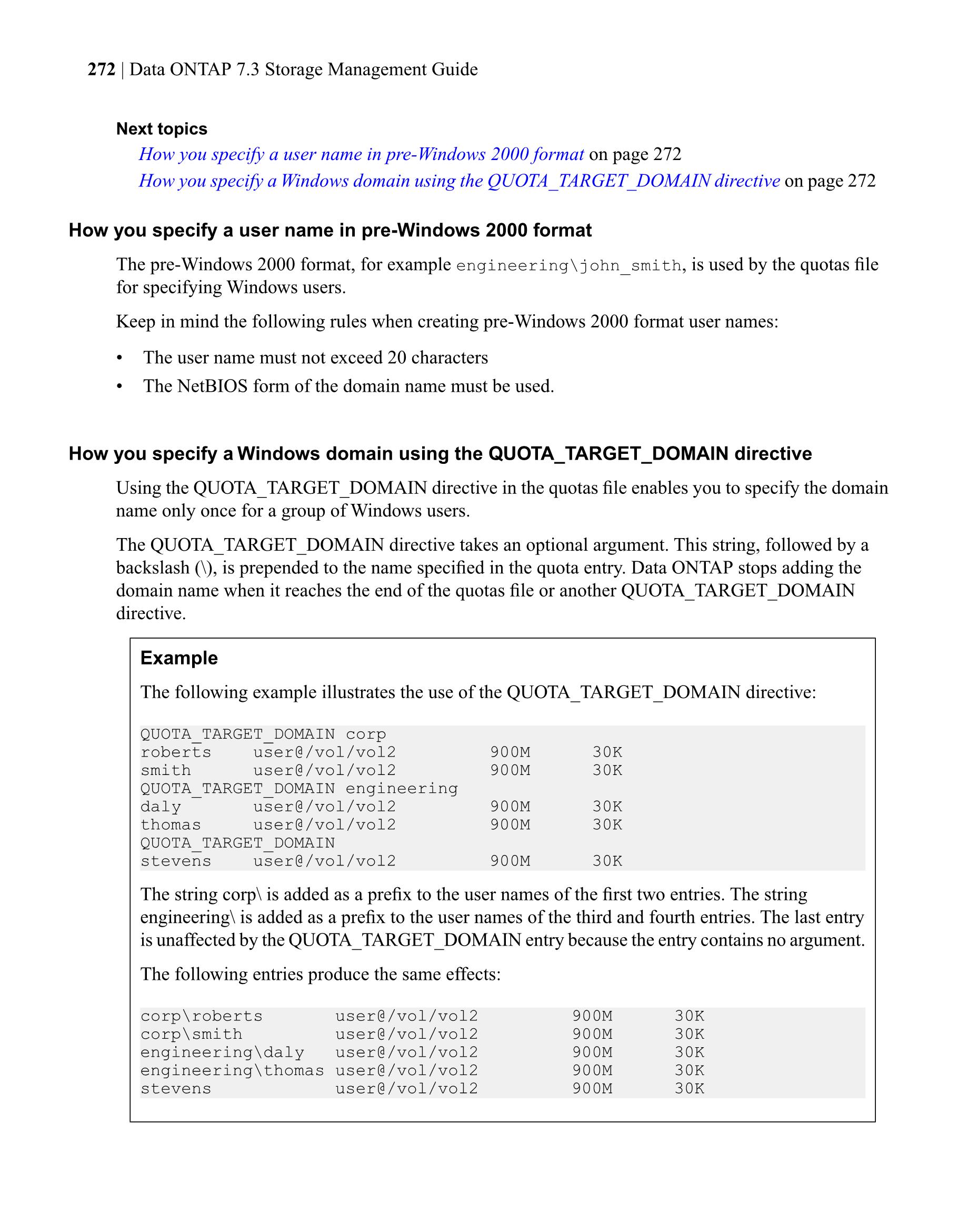 Data ONTAP 7.3 Storage Management Guide - pingliang2000 - Page 272 ...