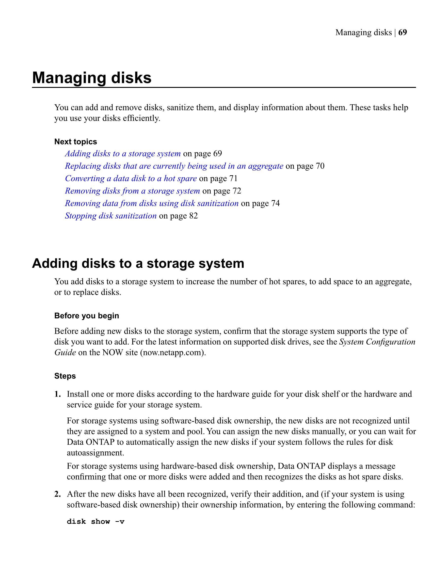 Data ONTAP 7.3 Storage Management Guide - pingliang2000 - Page 69 ...