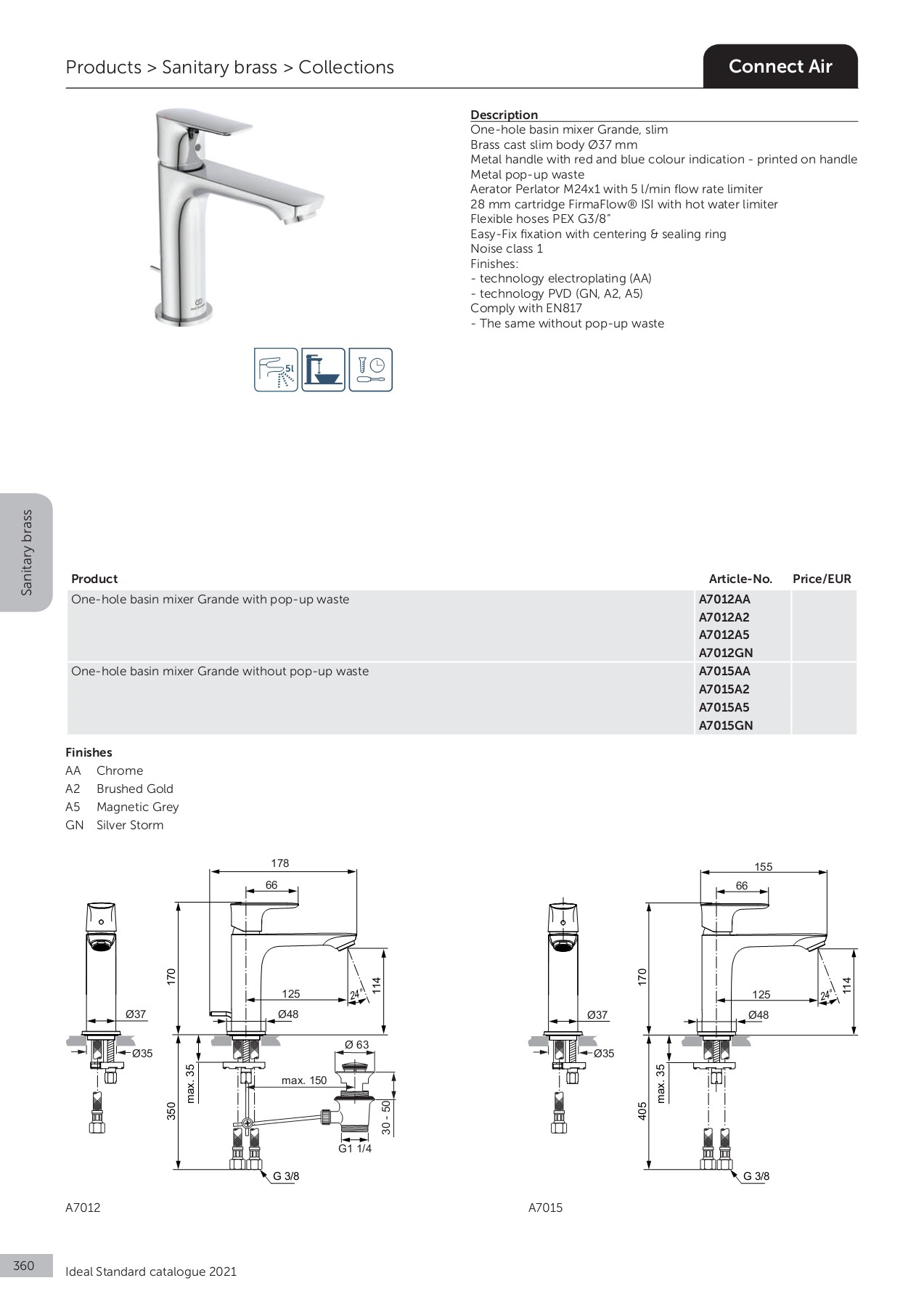 Ideal Standard Catalogue 2021_compressed - AKVA PLANET - Page 362 ...