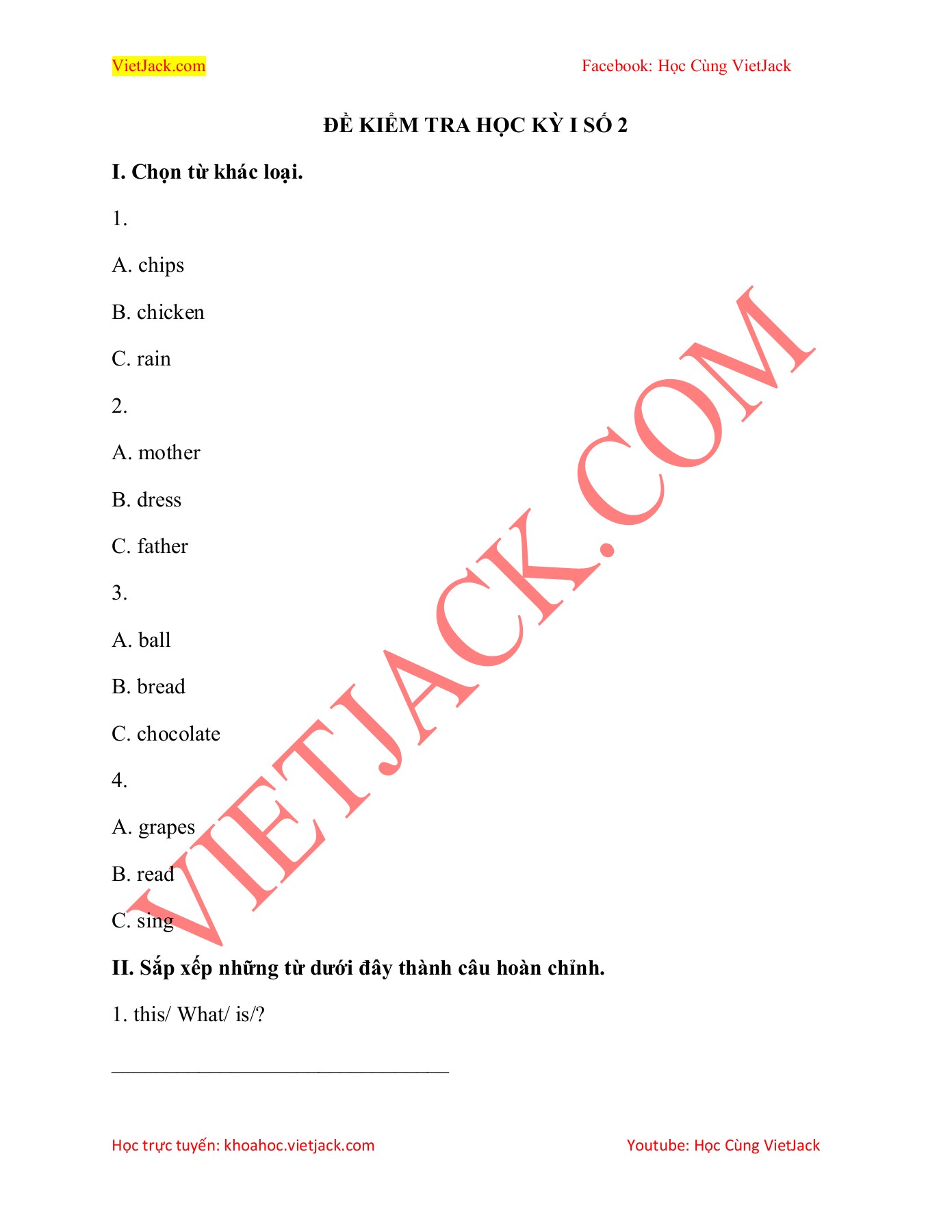 de-thi-mon-tieng-anh-lop-2-hoc-ki-1-2 - Giang Phạm - Page 1 - 6 | Flip PDF Online | PubHTML5