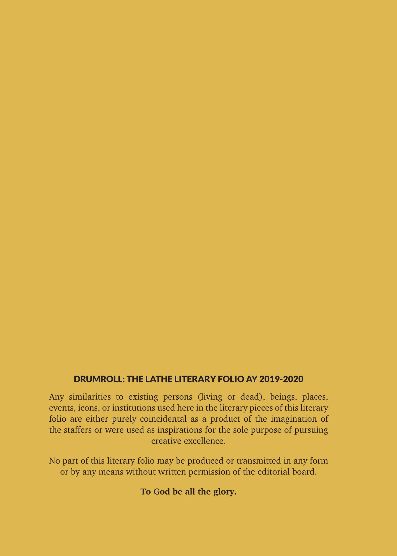 DRUMROLL: The LATHE Literary Folio - The LATHE - Page 298 | Flip PDF ...