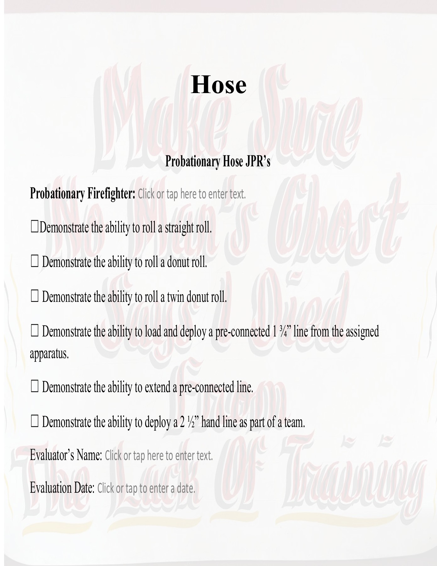 Probationary Firefighter Task Book- Officers Guide - tnewman - Page 29 ...