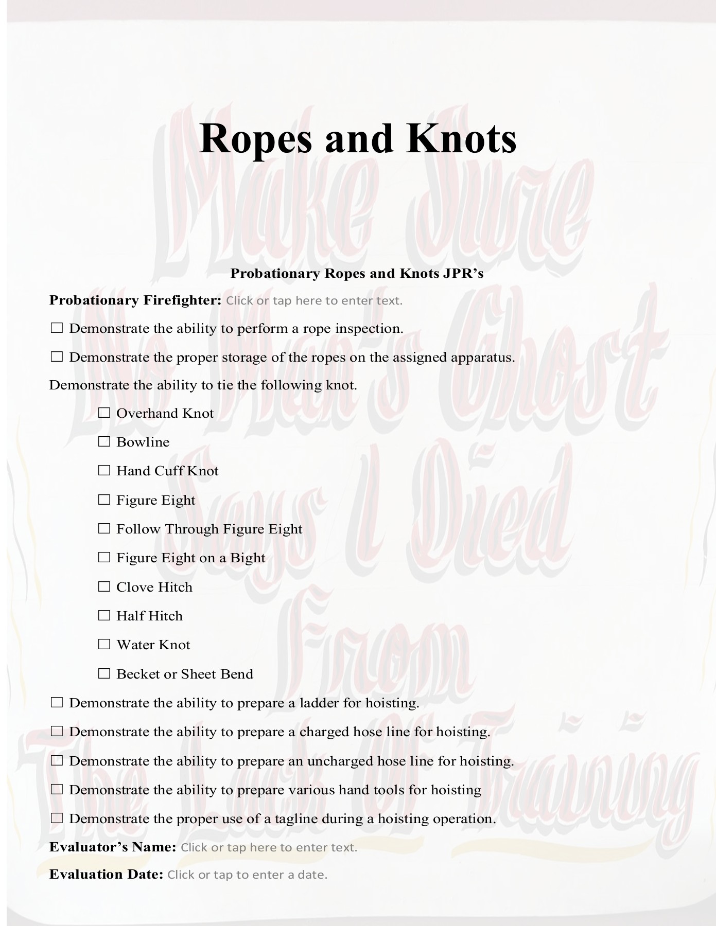 Probationary Firefighter Task Book- Officers Guide - tnewman - Page 43 ...