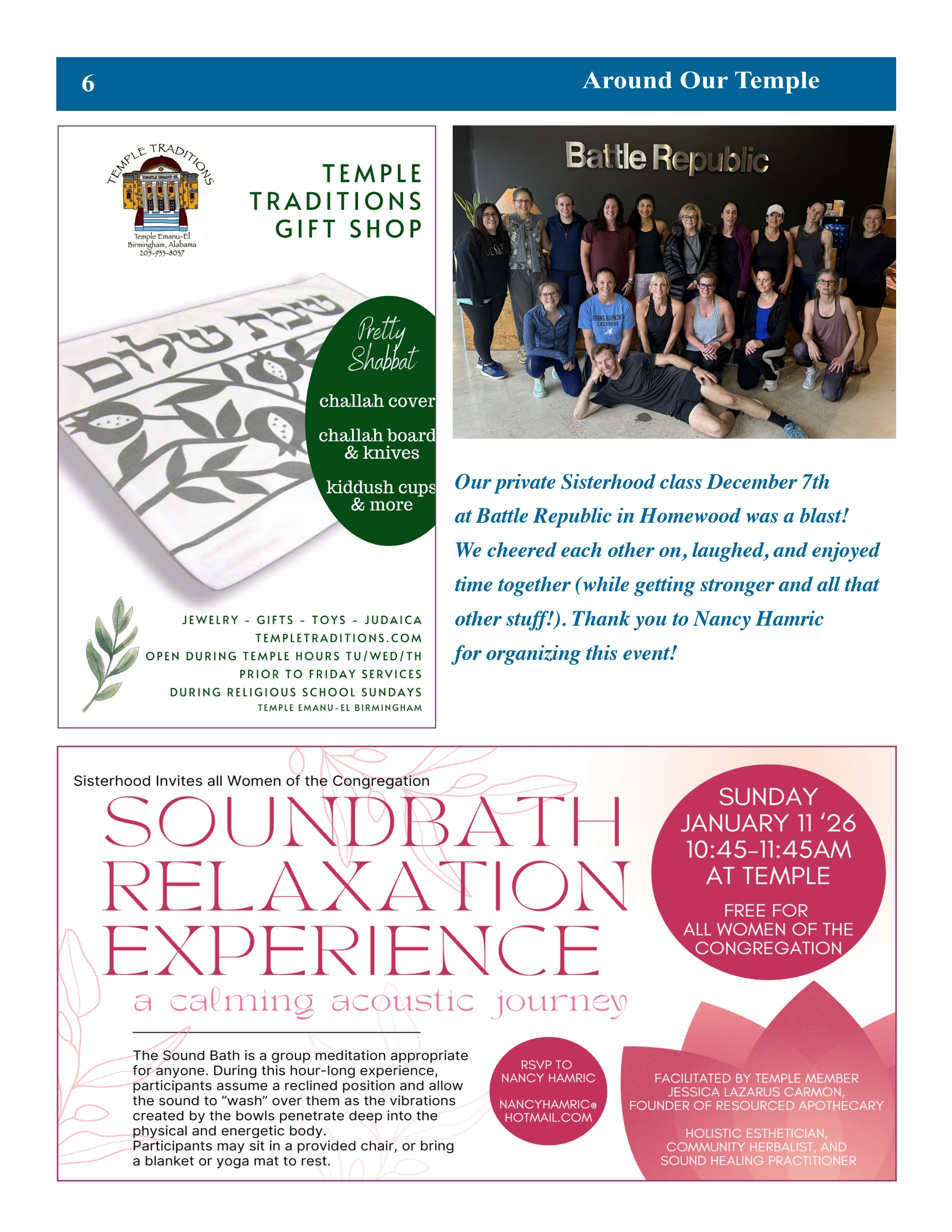 January 2026 Temple Emanu-El Bulletin - Monika - Page 6 | Flip PDF ...