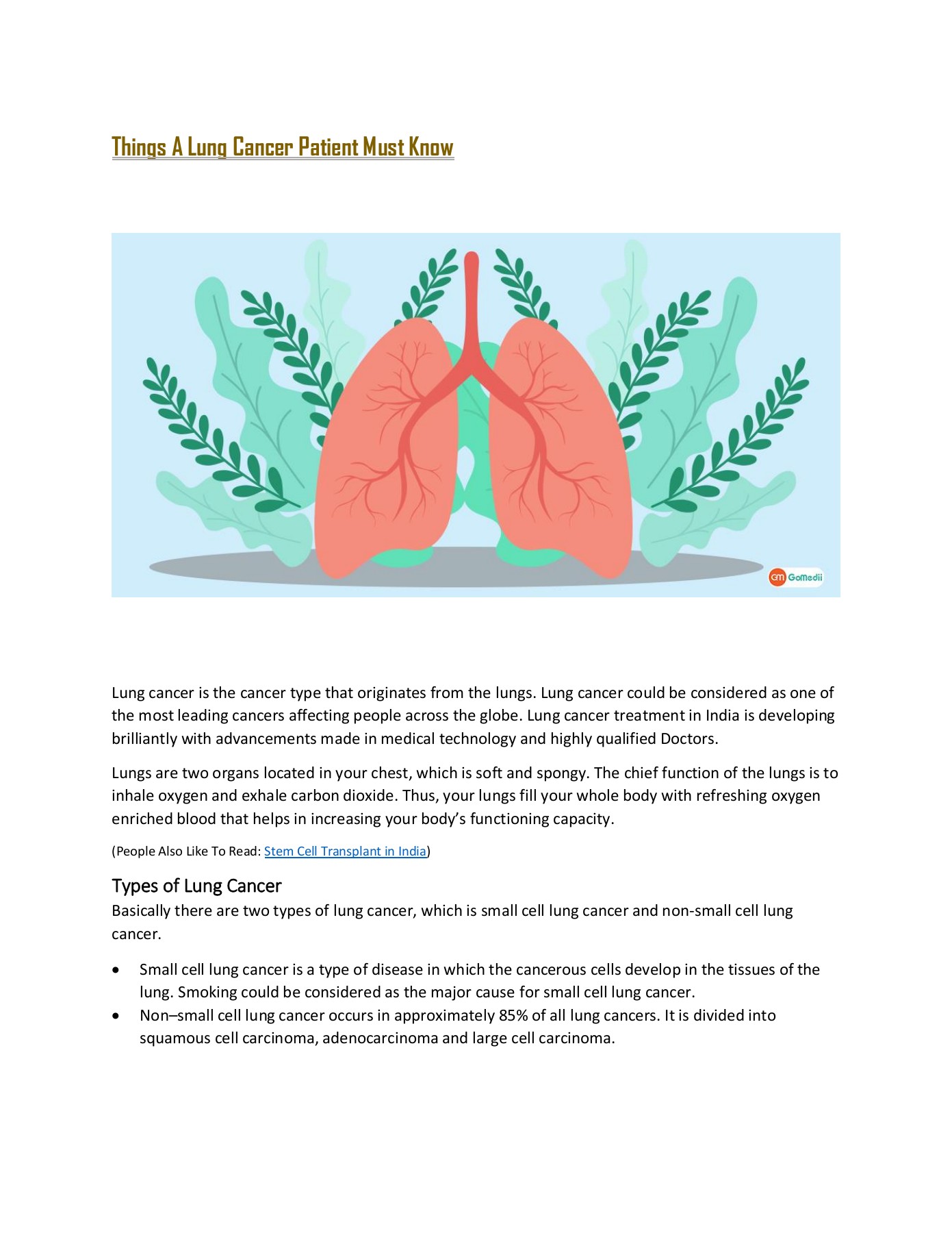 Things A Lung Cancer Patient Must Know - Mark Lutin - Page 1 - 3 | Flip ...