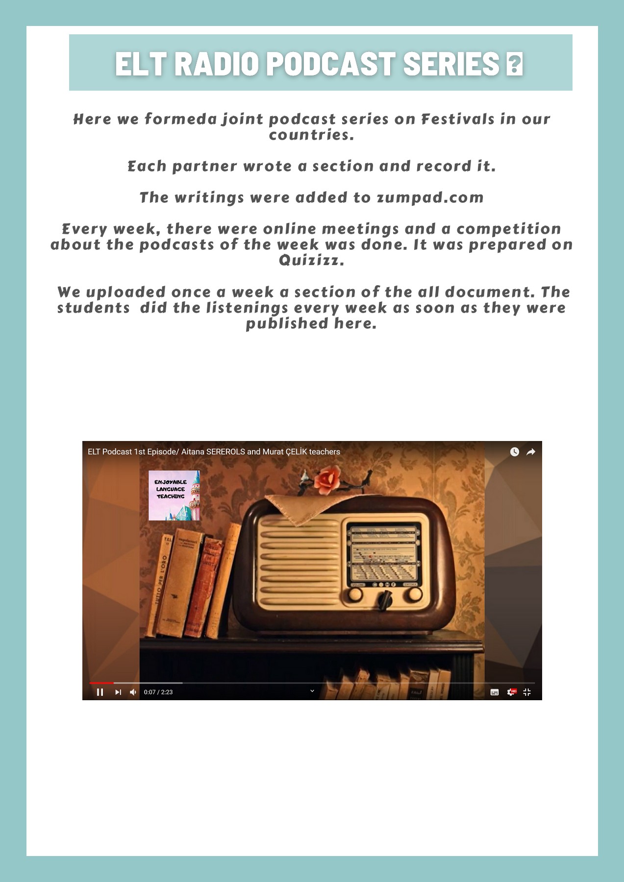 ELT project journal - seju013 - Page 25 | Flip PDF Online | PubHTML5