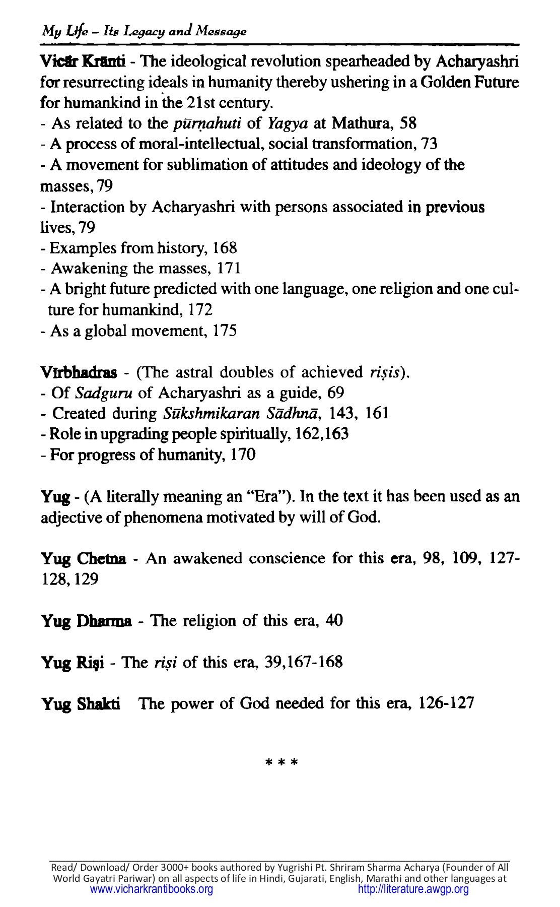 My Life And Its Legacy And Message - Author: Pandit Sriram Sharma ...