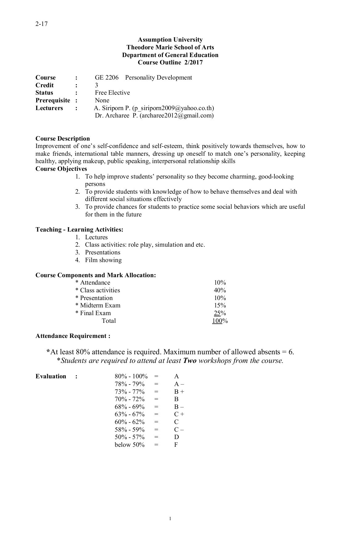 Personality course outline217 - archaree2012 - Page 1 | Flip PDF Online ...