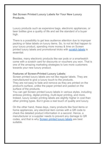 Use of Scratch Labels - Radhika Awasthi - Page 1 - 2 | Flip PDF Online ...