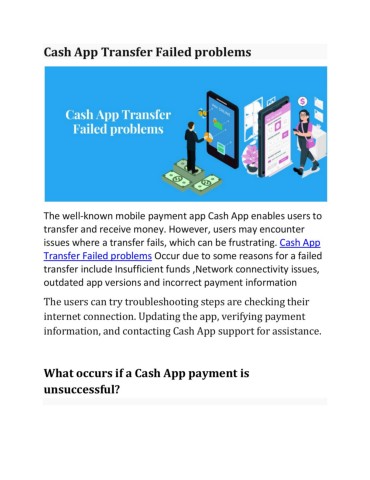 Cash App Transfer Failed problems