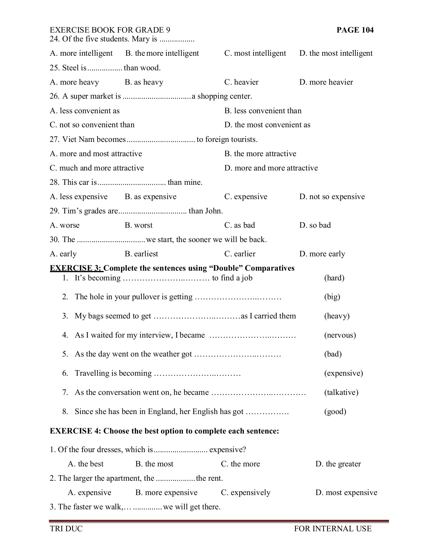 ENGLISH 9 - BÀI TẬP BỔ TRỢ VÀ NÂNG CAO (CẢ NĂM) - Dương vũ - Page 102 ...