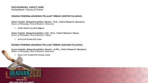 e-Book Majlis Meraikan Graduan 2020 - fsains - Muka Surat 495 ...
