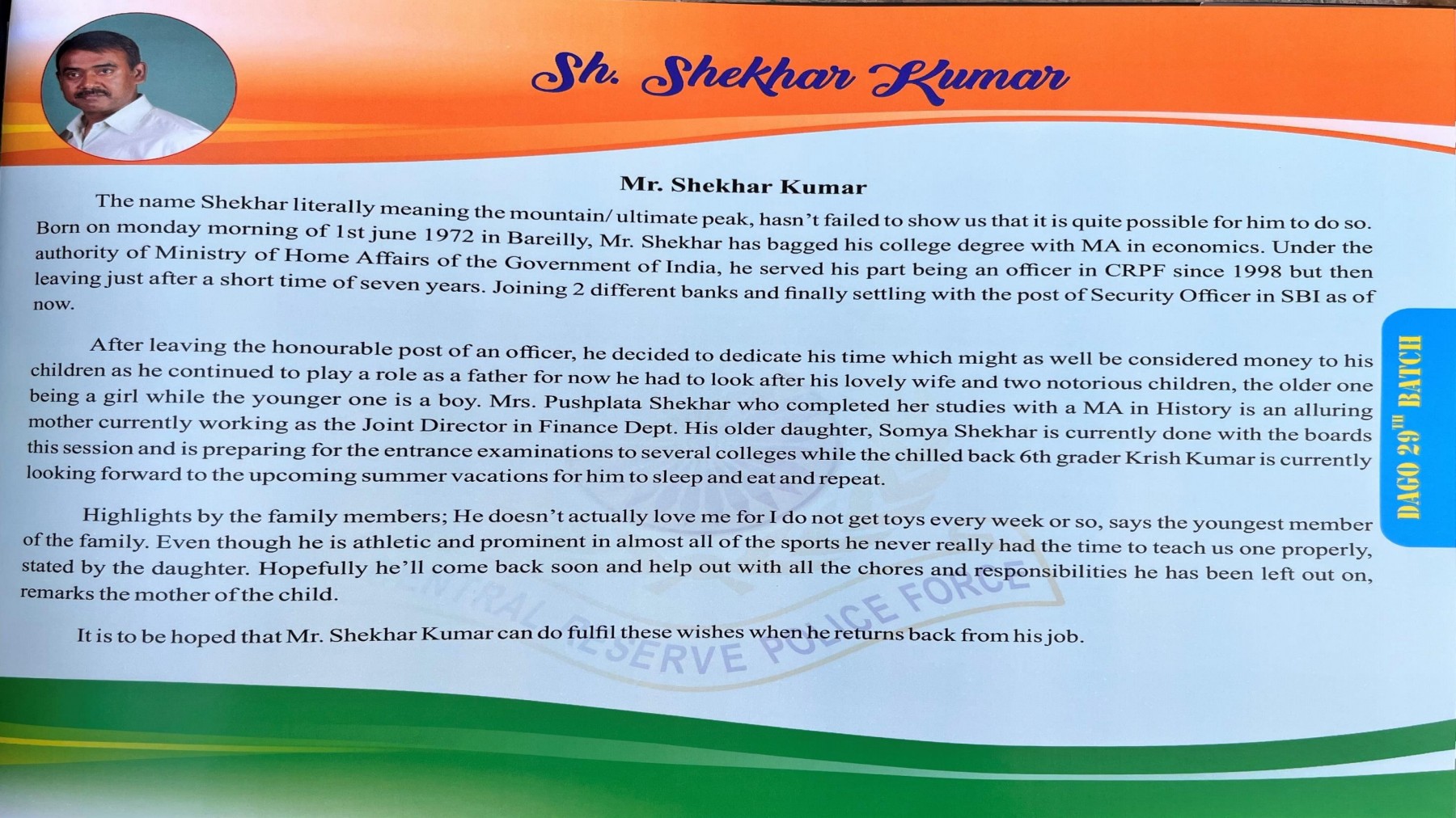 DAGOS 29TH BATCH FINAL FLIP BOOK PPT - 122 bn crpf - Page 132 | Flip ...