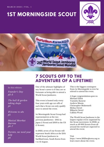 1st Morningside Scout March 2022