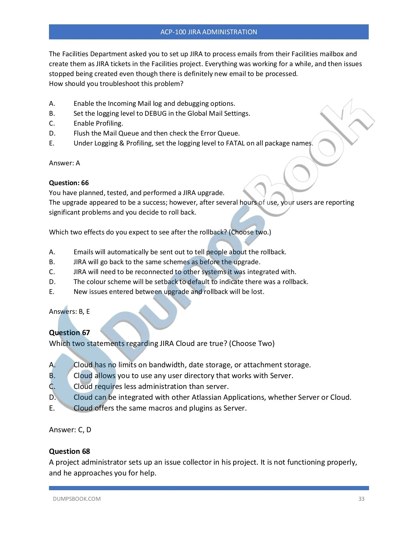 ACP-100 Jira Administistration Exam V7 - noota - Page 34 | Flip PDF ...