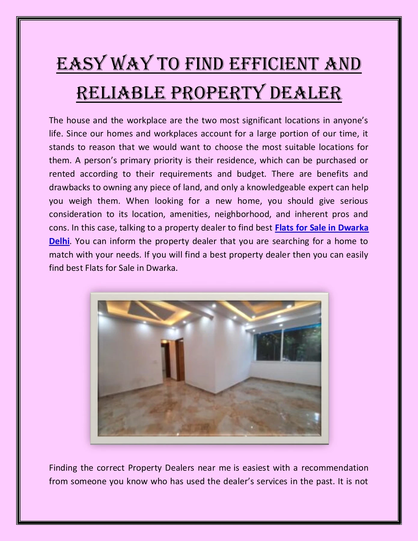 Easy Way to Find Efficient and Reliable Property - Sikka Realtors ...