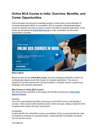Online BCA Course in India_ Overview, Benefits, and Career Opportunities
