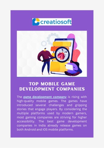 Top Mobile Game Development Companies - CreatioSoft