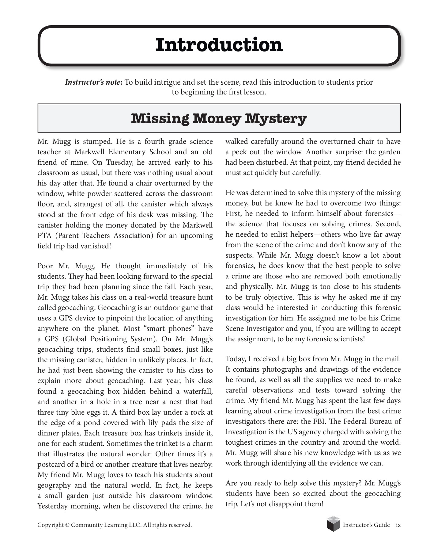 Missing Money Mystery Preview - Community Learning - Page 10 | Flip PDF ...