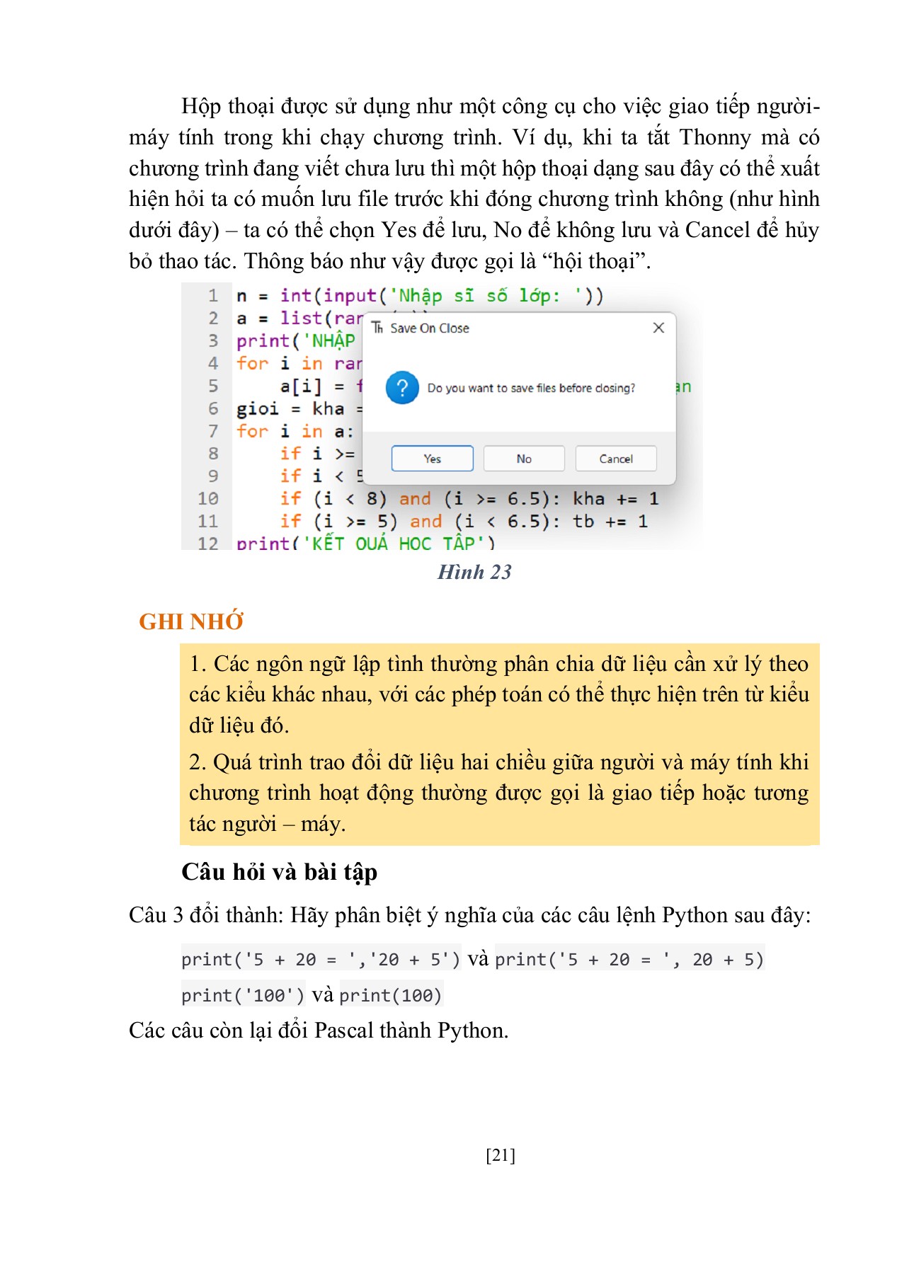 SGK Tin học 8 - Python - dainganxanh - Page 27 | Flip PDF Online | PubHTML5