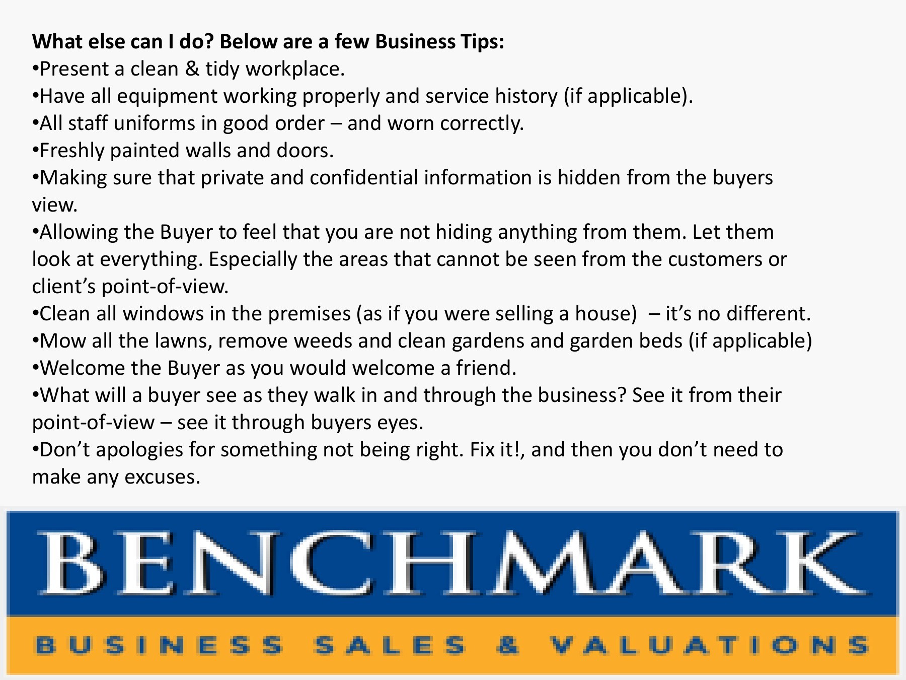 First Impressions Count – Business Tips - benchmarkbizau - Page 4 ...