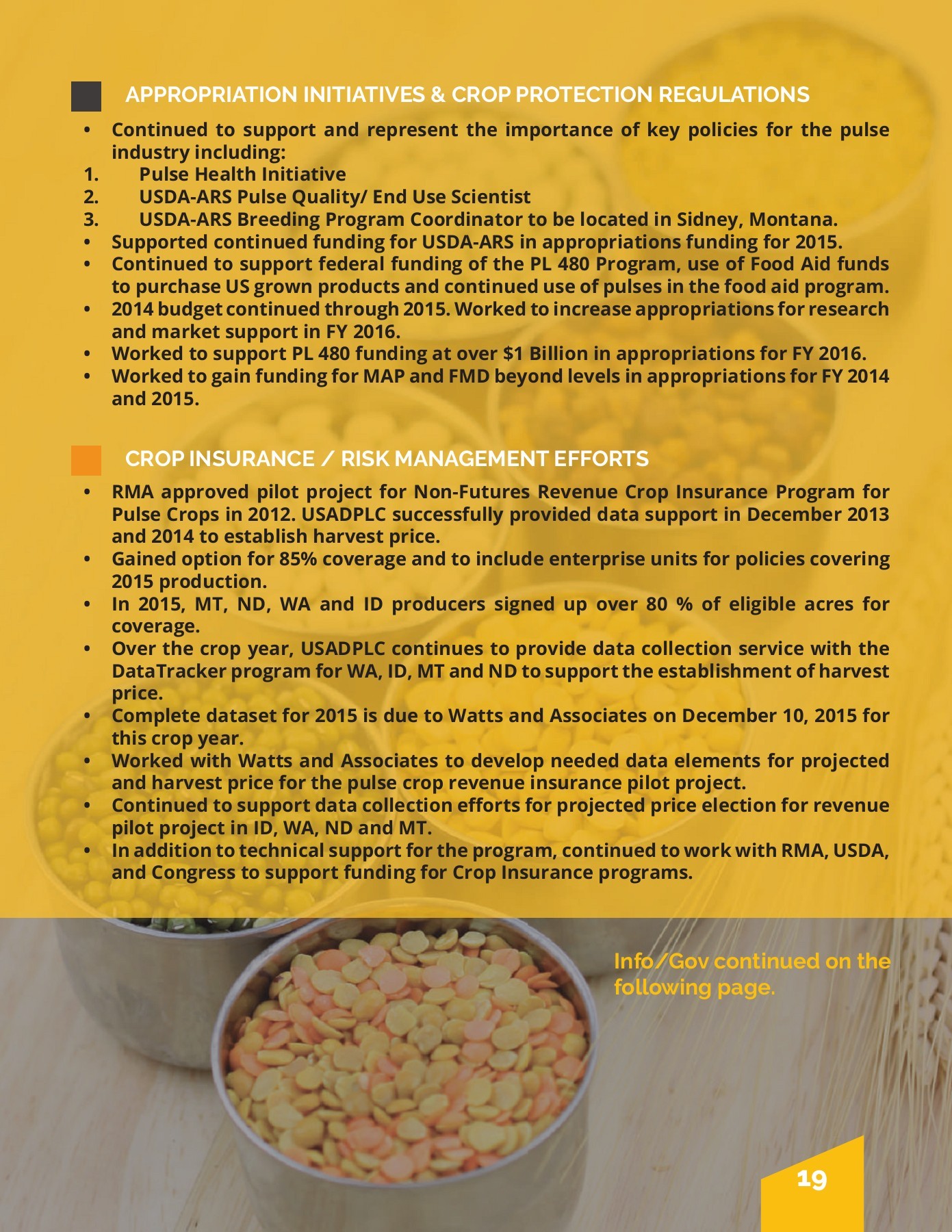 2015 USADPLC ANNUAL REPORT - USA Pulses - Page 19 | Flip PDF Online ...