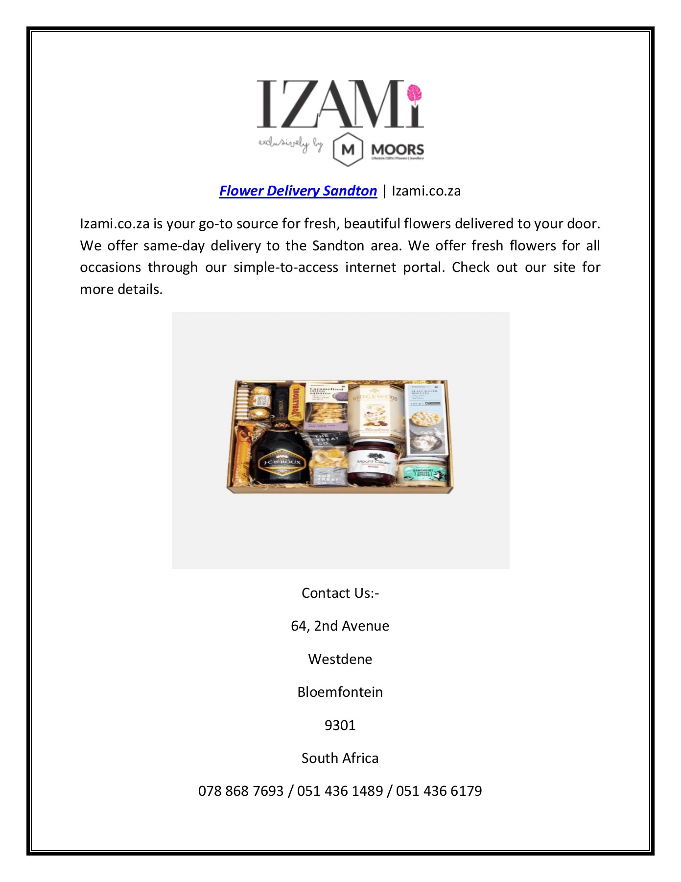 Flower Delivery Sandton Izami.co.za - Izami Florist - Page 1 - 1 | Flip ...