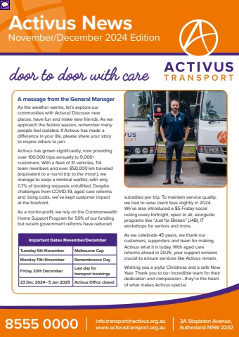 Activus - Newsletter Nov Dec