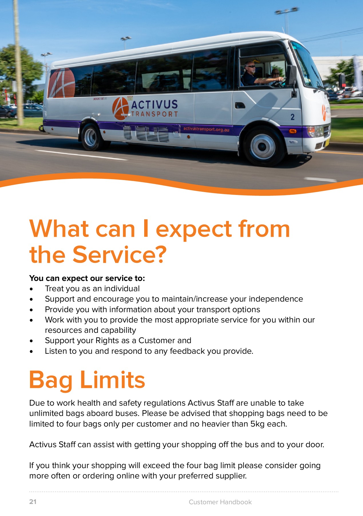 Activus Client Handbook - Activus Tranport - Page 21 | Flip PDF Online ...