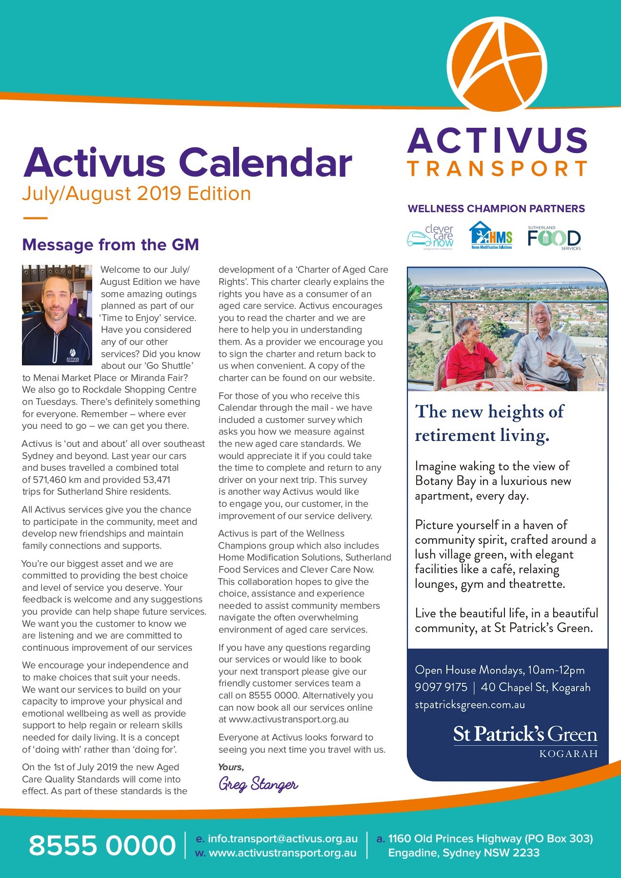 Activus Calendar July August 2019 - Activus Tranport - Page 1 - 4 ...