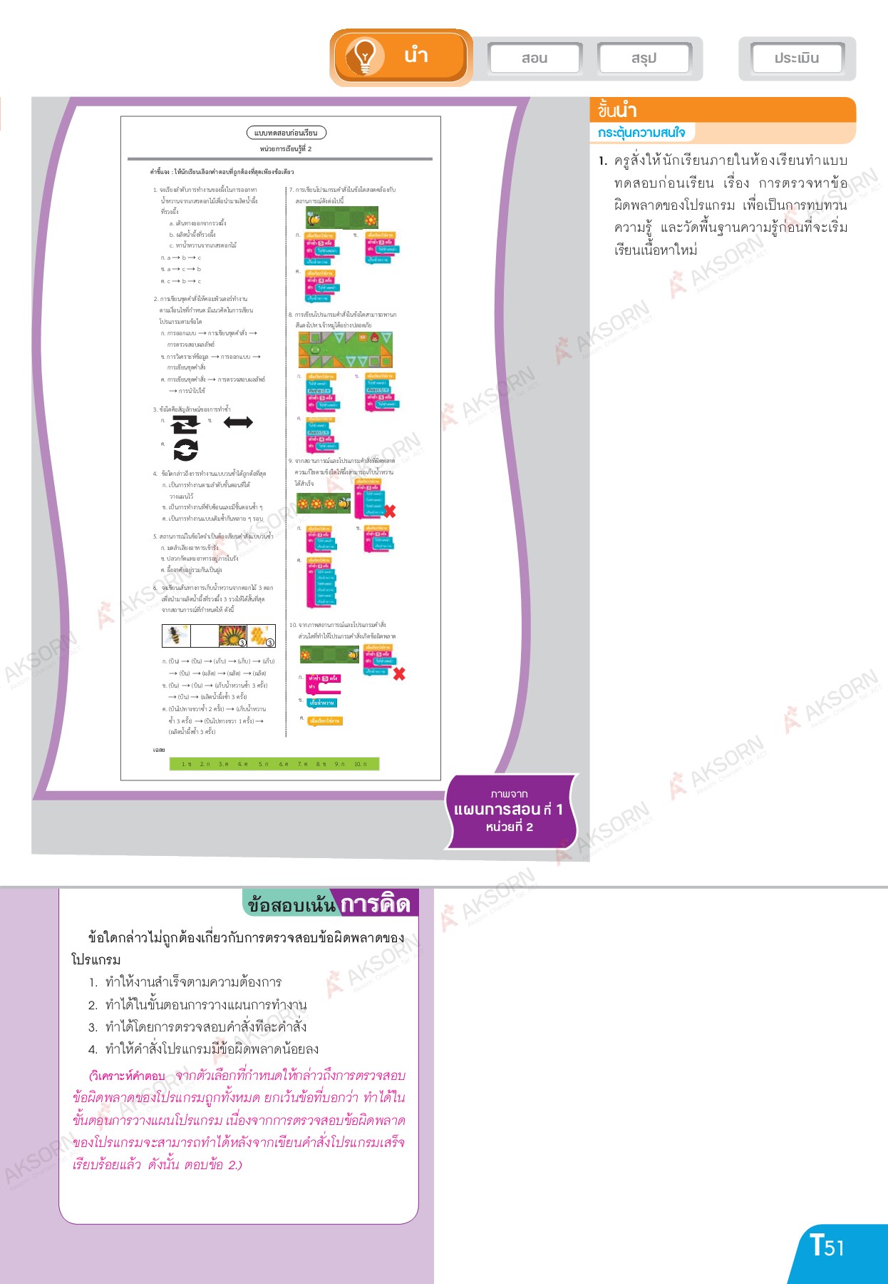 คู่มือครูวิทยาการคำนวณ-ป2 - LibrarySpt - Page 58 | Flip PDF Online | PubHTML5