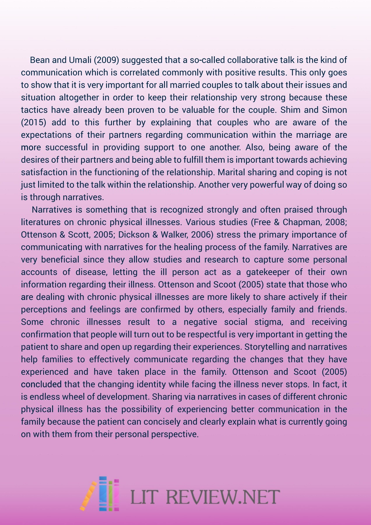 Sample Of Apa Literature Review