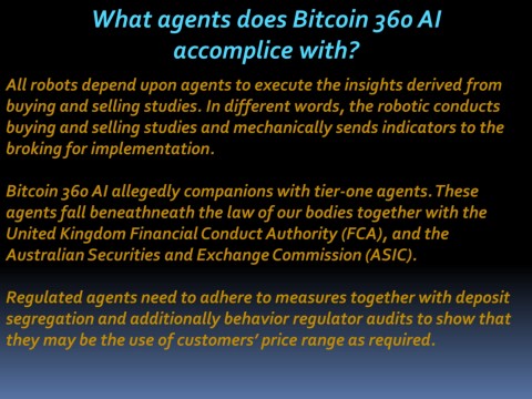 What agents does Bitcoin 360 AI accomplice with?