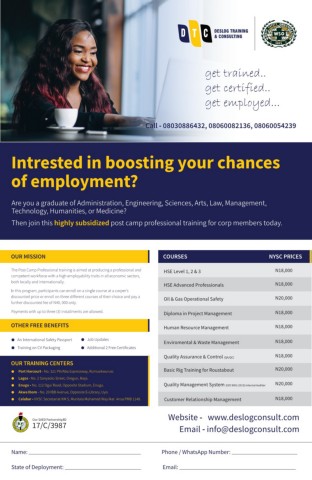 NYSC flyer-updated - desloggroup - Page 1 - 1 | Flip PDF Online | PubHTML5