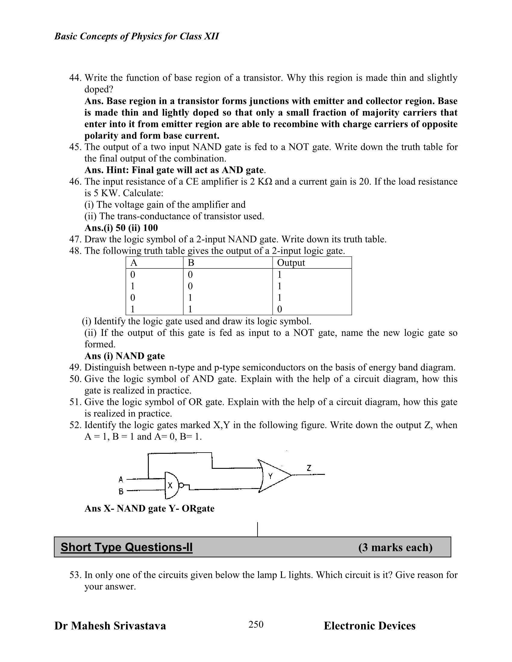 Basic Concepts of Physics for Class XII by Dr. Mahesh Srivastava ...