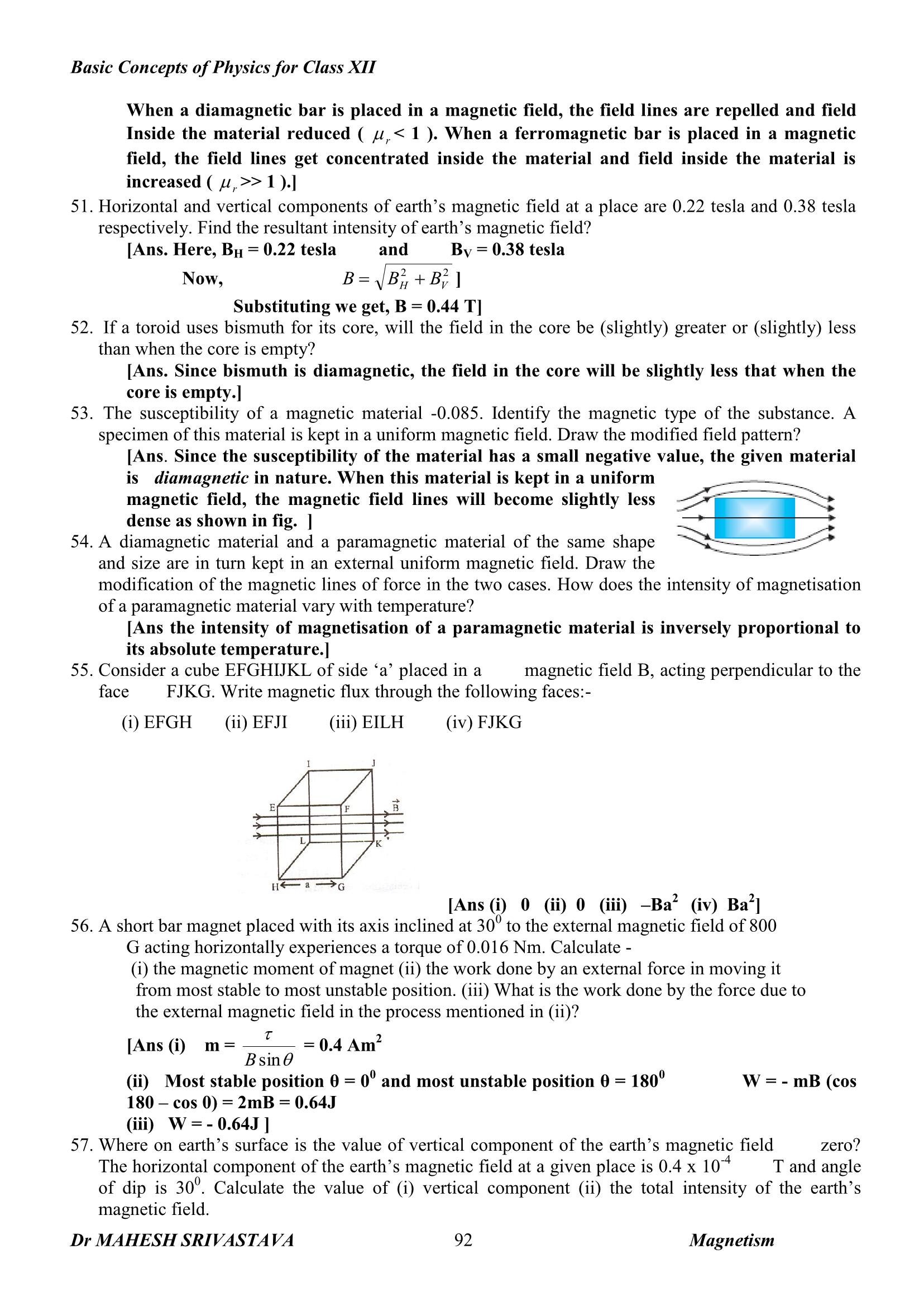Basic Concepts of Physics for Class XII by Dr. Mahesh Srivastava ...