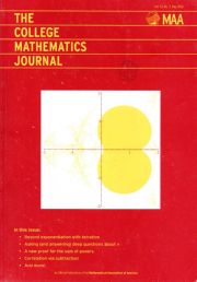 The College Mathematics Journal - Perpustakaan Universitas Sanata ...