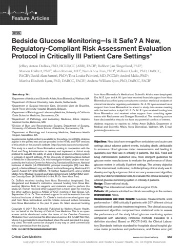DuBois_Bedside Glucose Monitoring—Is It Safe_2017